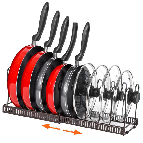Prep & Savour Metal Countertop / Cabinet Pot Rack | Wayfair