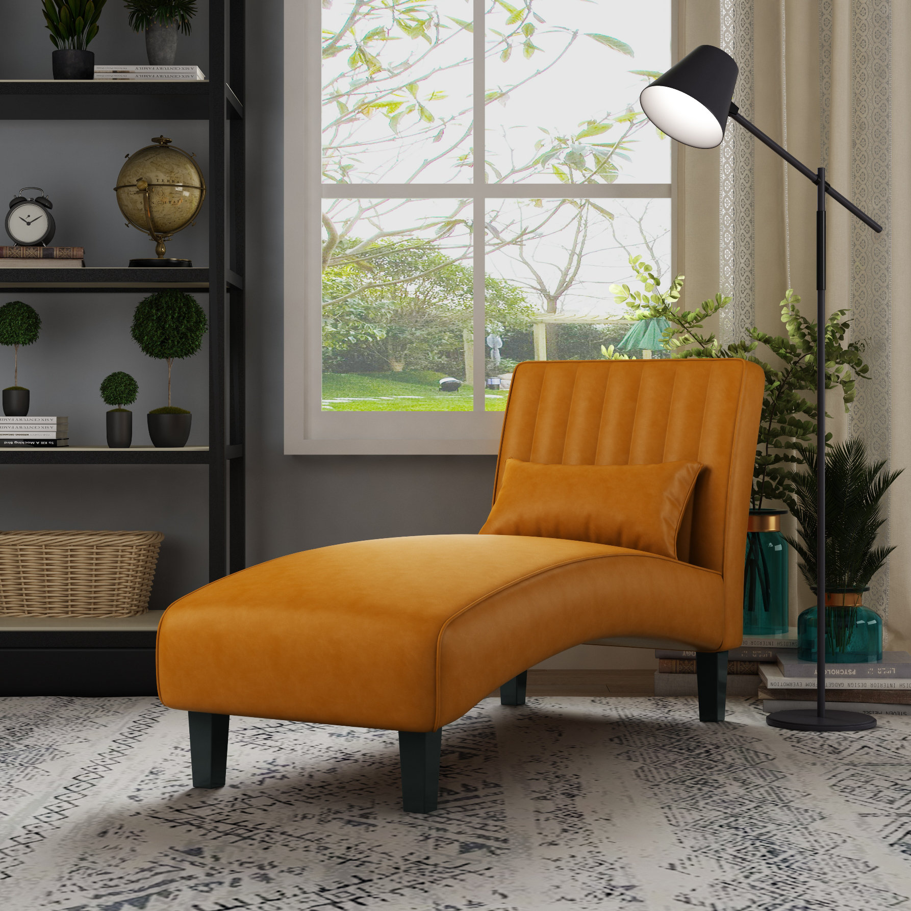 Zipcode Design™ Cassity Channel-Tufted Chaise Lounge & Reviews | Wayfair