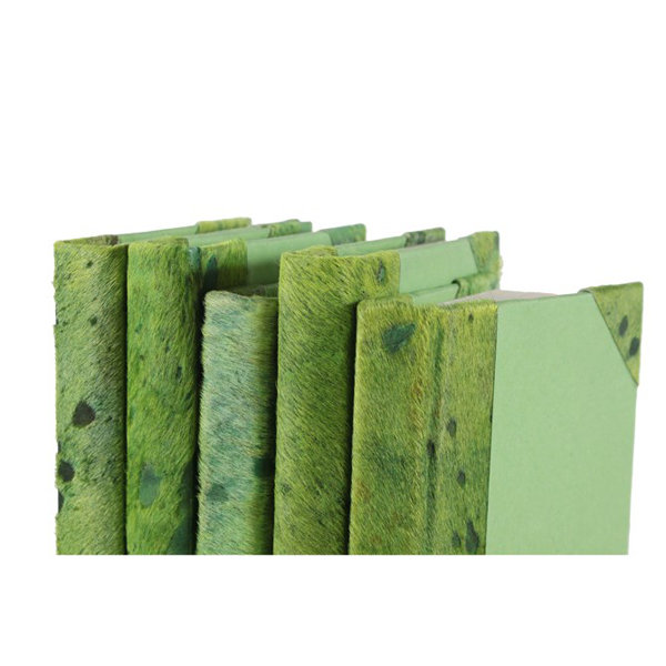 Leather Books 5 Piece Hide Metallic Decorative Book Set | Perigold