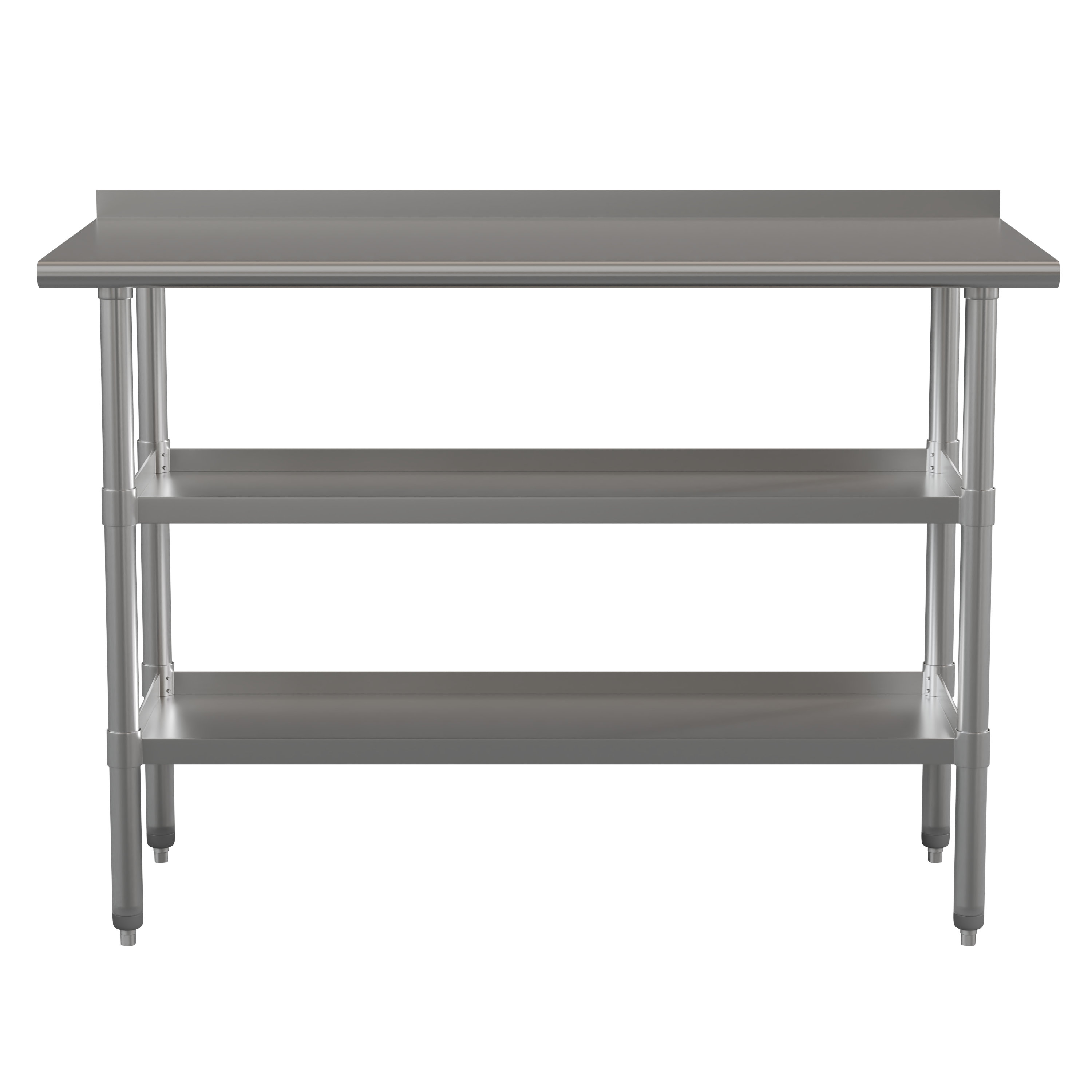 Flash Furniture NSF Stainless Steel 18 Gauge Work Table - Backsplash ...