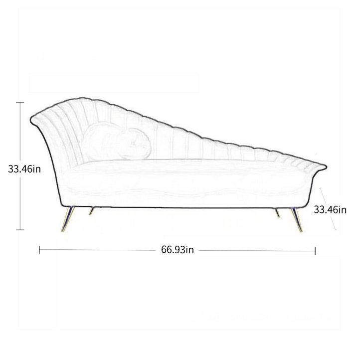 Everly Quinn Loen Velvet Chaise Lounge | Wayfair