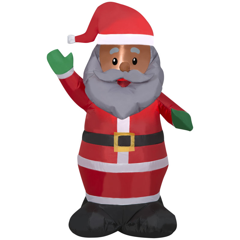 Gemmy Industries African American Santa 3.5 Ft. Airblown Inflatable ...