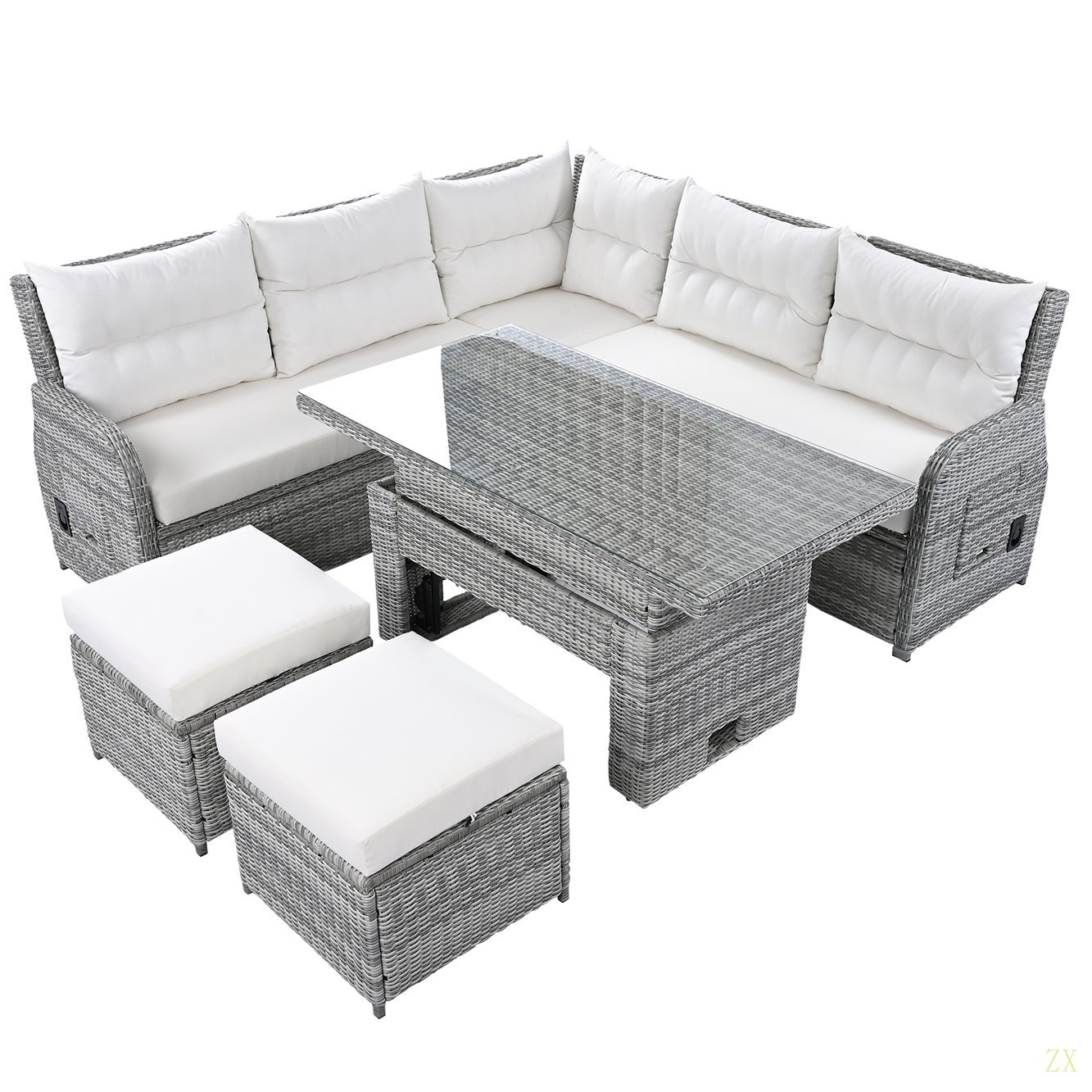 Brayden Studio® Outdoor Furniture Set Patio Rattan Furniture Set With ...