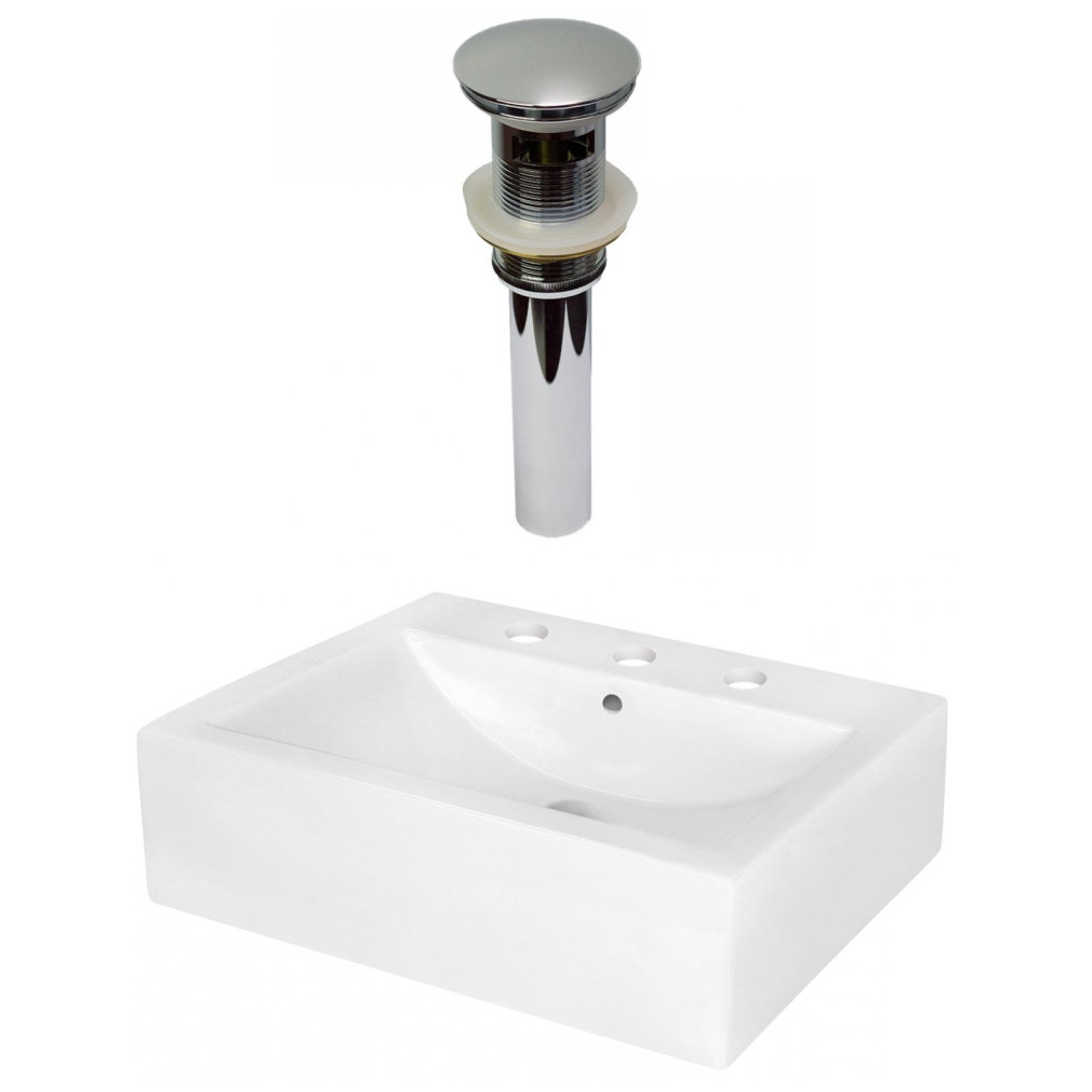 Plumbing N Parts Lavabo pour salle de bain vasque rectangulaire en ...