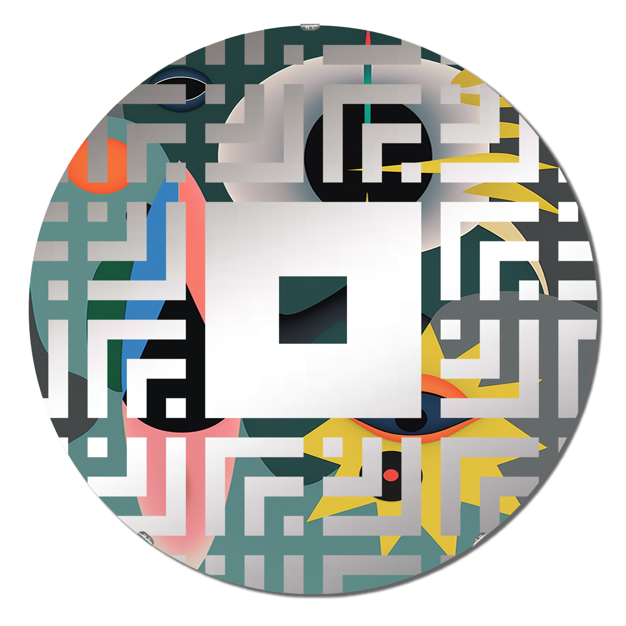 Design Art Divine Secrets Retro Abstract Illustration IV - Square Wall ...