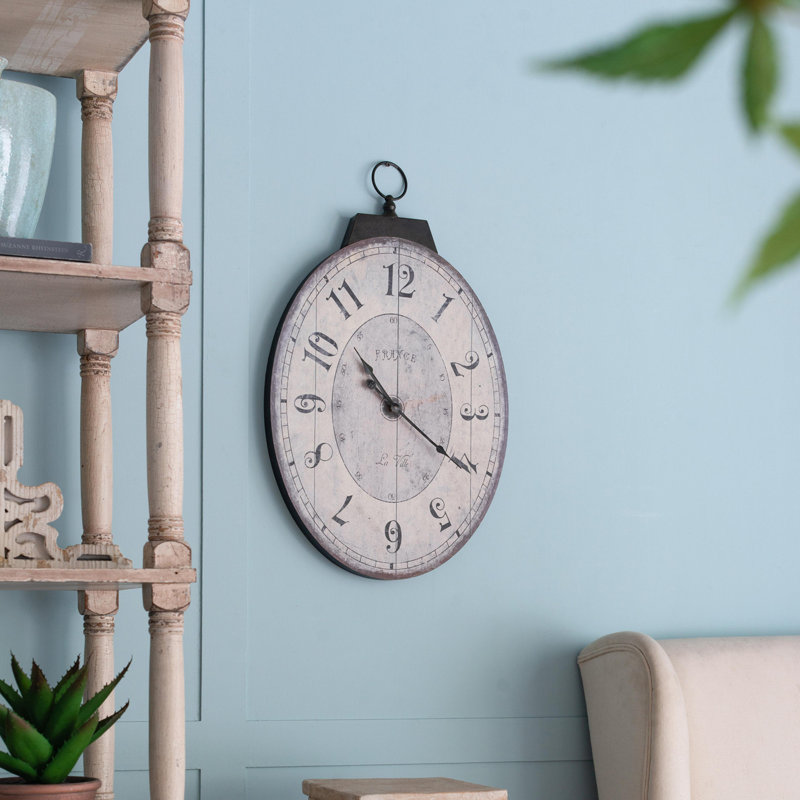 One Allium Way® Antique Oval Wall Clock | Wayfair