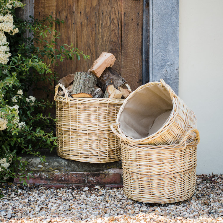 Bay Isle Home Millerstown Wicker Log Carrier | Wayfair.co.uk