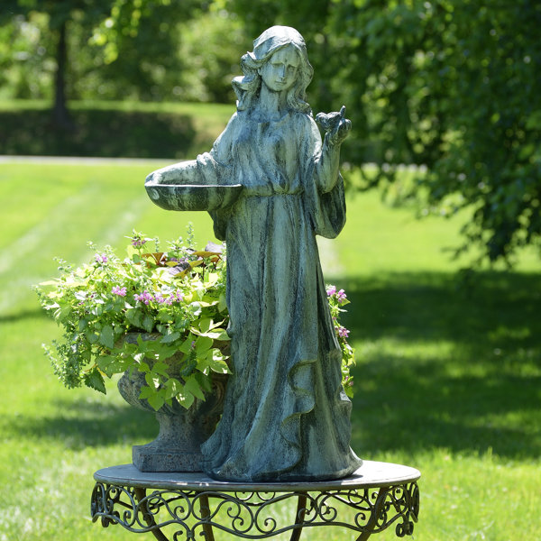 Canora Grey Taijah Angels & Cherubs Weather Resistant Metal Garden ...