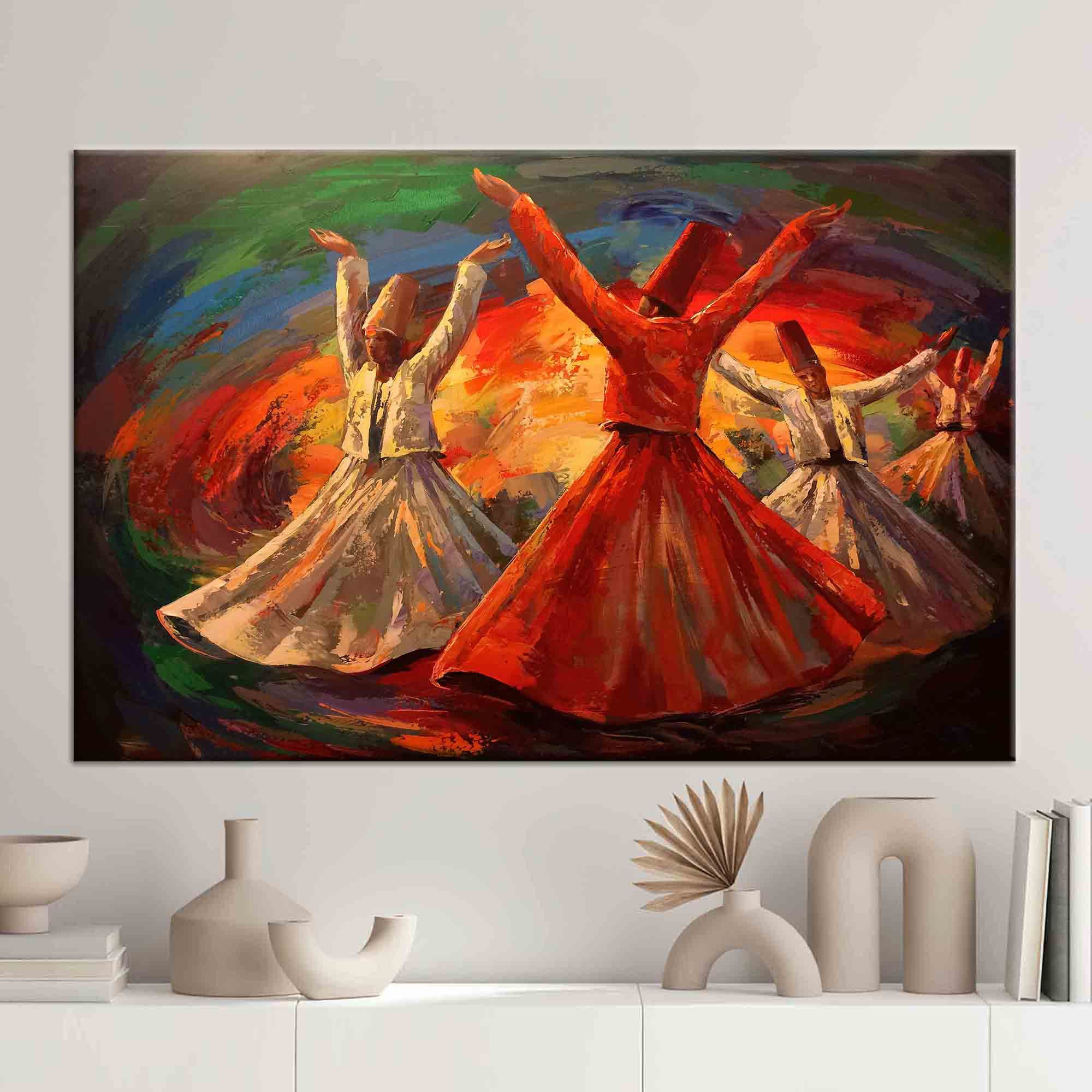 Red Barrel Studio Whirling Dervish Oil Painting Canvas Wall Art ...