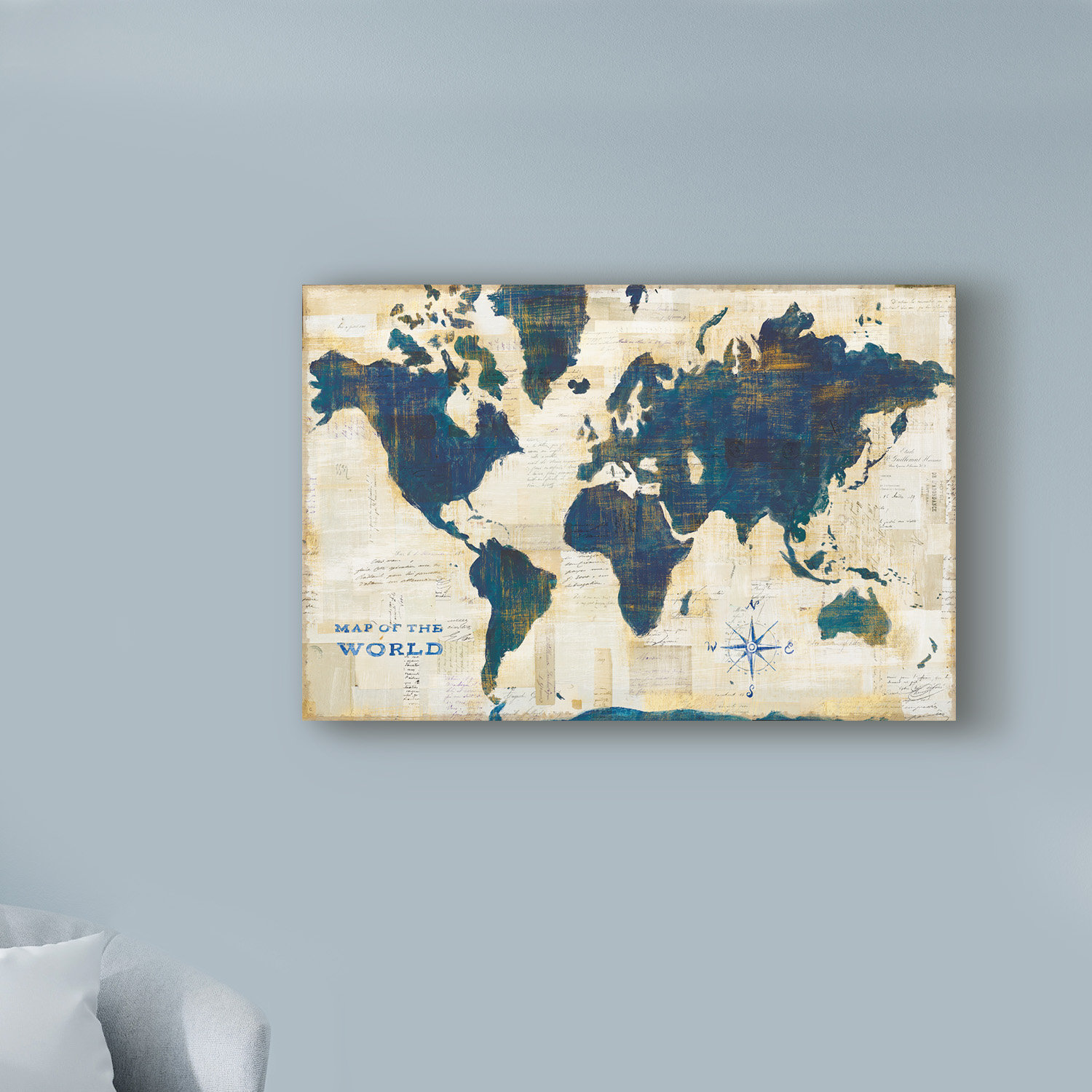 Breakwater Bay 'World Map Collage' Graphic Art Print on Wrapped Canvas ...