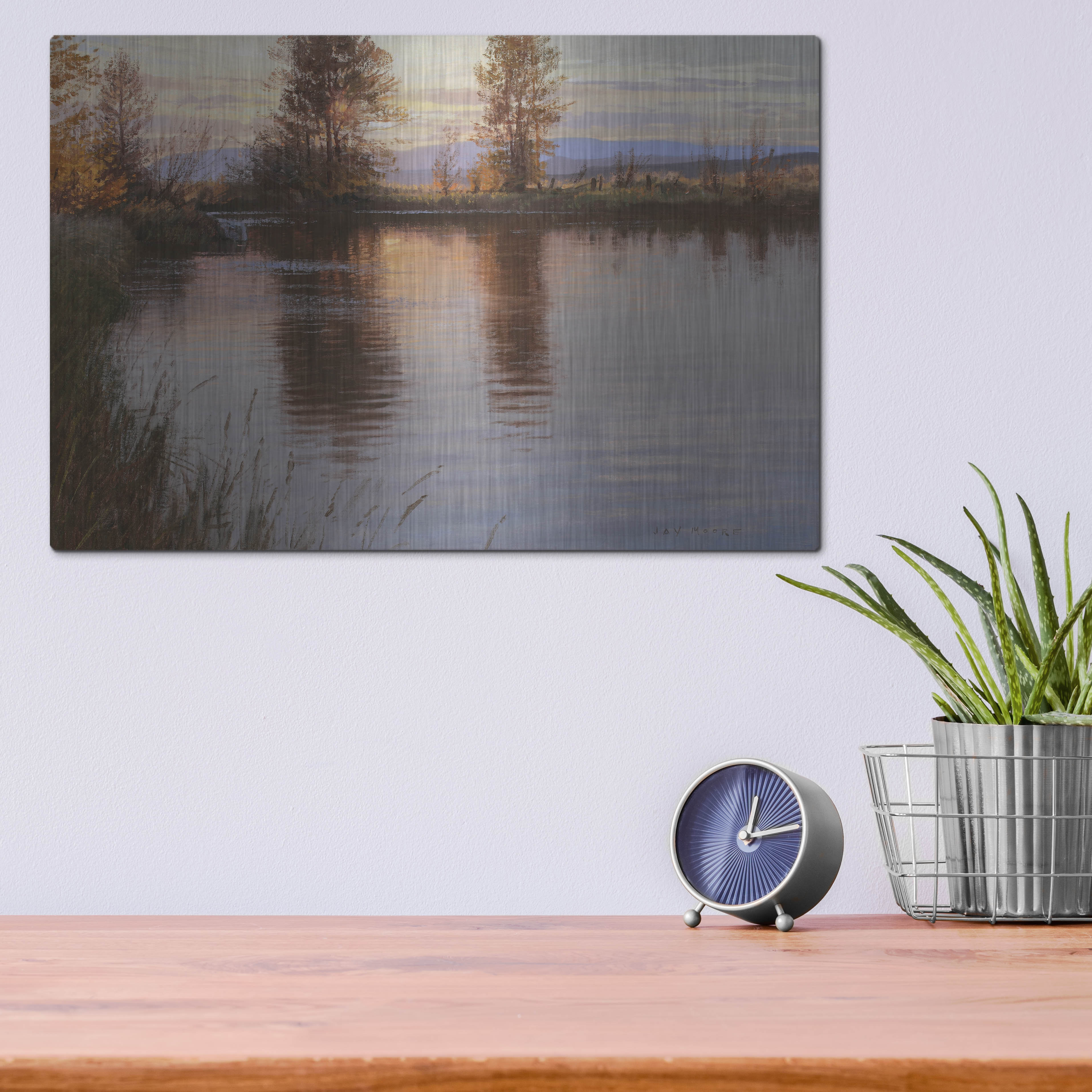 Ebern Designs 'Just Before Nightfall' by Jay Moore, Metal Wall Art ...