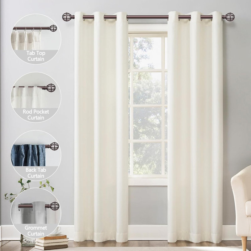 Red Barrel Studio® Extra Long Heavy Duty Curtain Rods | Wayfair