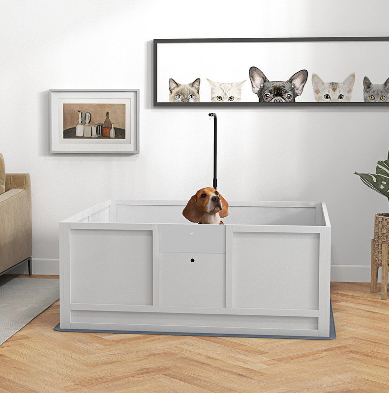 Tucker Murphy Pet™ PawHut Dog Whelping Box - Adjustable Height Door ...