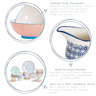 Nicola Spring 24 Piece Hand-Printed Dinner Set - Navy | Wayfair.co.uk