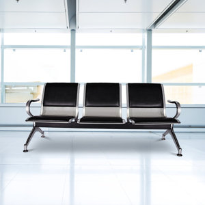 Kinbor Faux Leather Seat Tandem Seating with Metal Frame & Reviews ...