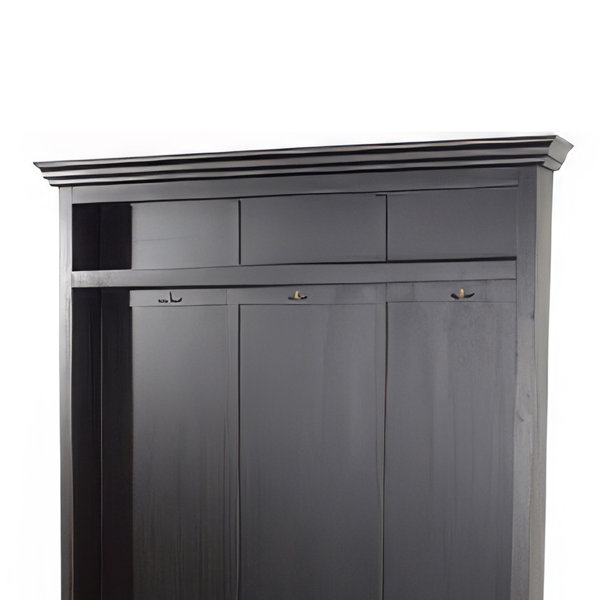 Benjara Kota Foyer Coat Rack Entry Hall Tree W Storage Bench, Black 85 ...