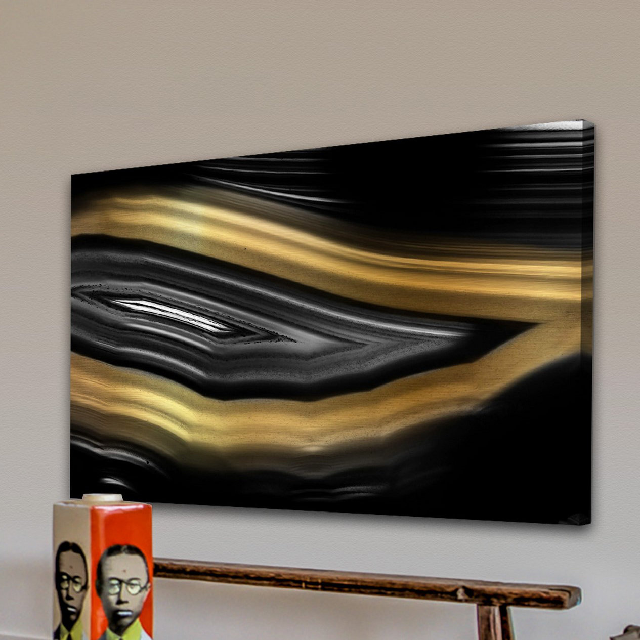 Marmont Hill 'Gold Wink' Painting Print on Wrapped Canvas - Wayfair Canada