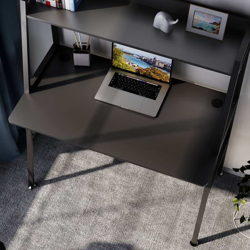 17 Stories Cramlington 43 Inches Ladder Computer Desk, PC Desk ...