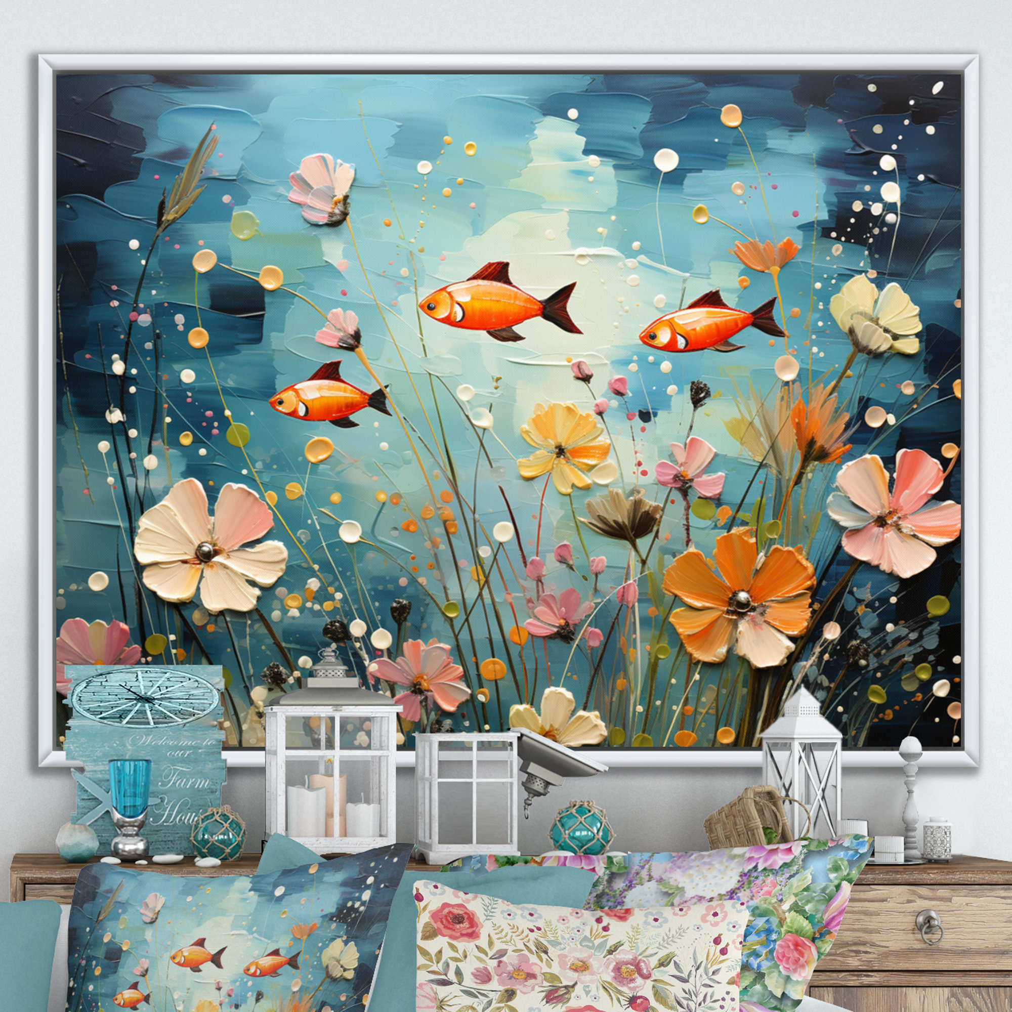 Highland Dunes Aquariums Aquatic Dance Pointillism I " Aquariums ...