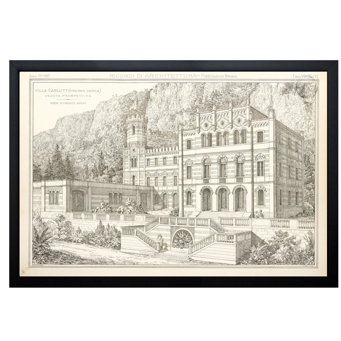 Astoria Grand 'Villa Carlotti' - Framed Graphic Art Print | Wayfair
