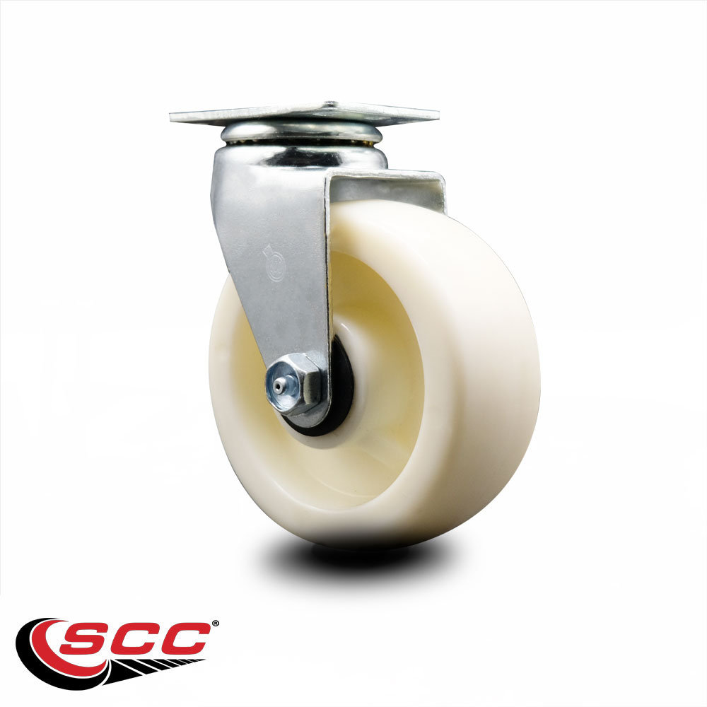 Service Caster 5 Inch Nylon Wheel Swivel Caster with Roller Bearing ...