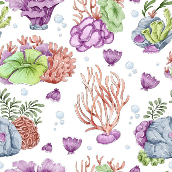 Rosecliff Heights Seabed Peel & Stick Wallpaper N014202 - Wayfair Canada