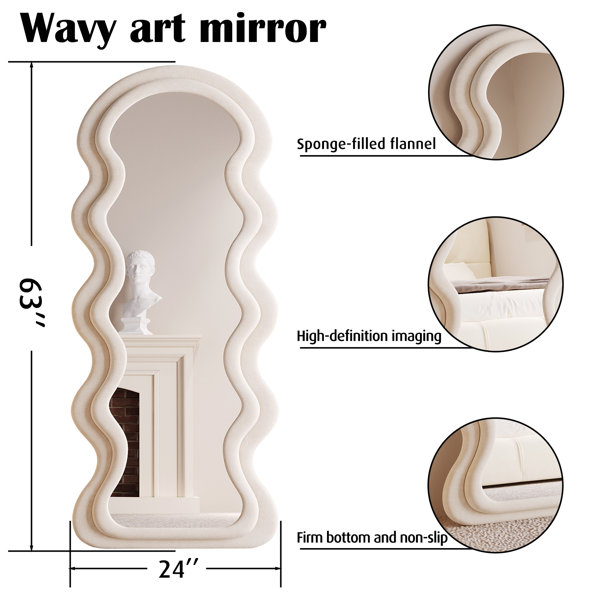 BOJOY Glass Wavy Mirror & Reviews | Wayfair.co.uk