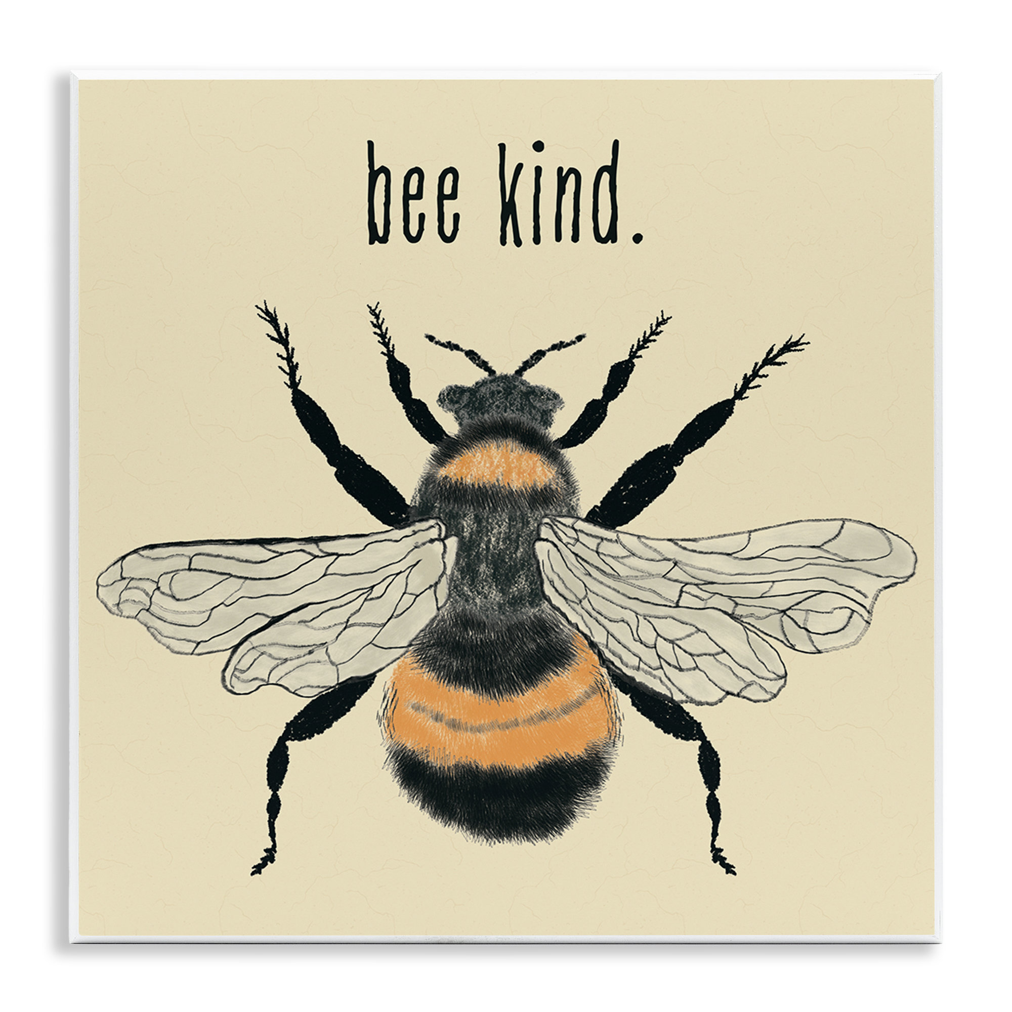 August Grove® Bee Kind Detailed Bumble Wall Plaque Art by Carrie ...