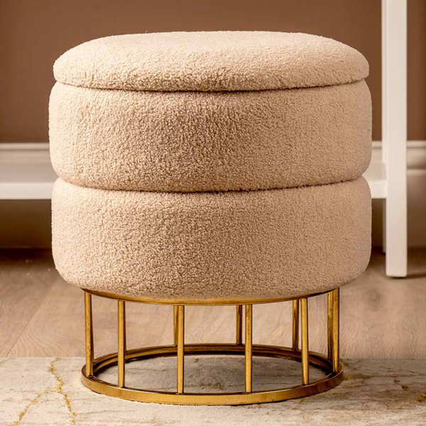 Fairmont Park Adelane Velvet Boucle Storage Stool for Bedroom Furniture ...