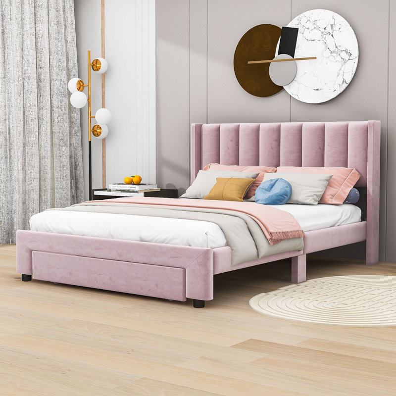 Mercer41 Malinalli Wood Full Low Profile Storage Platform Bed | Wayfair