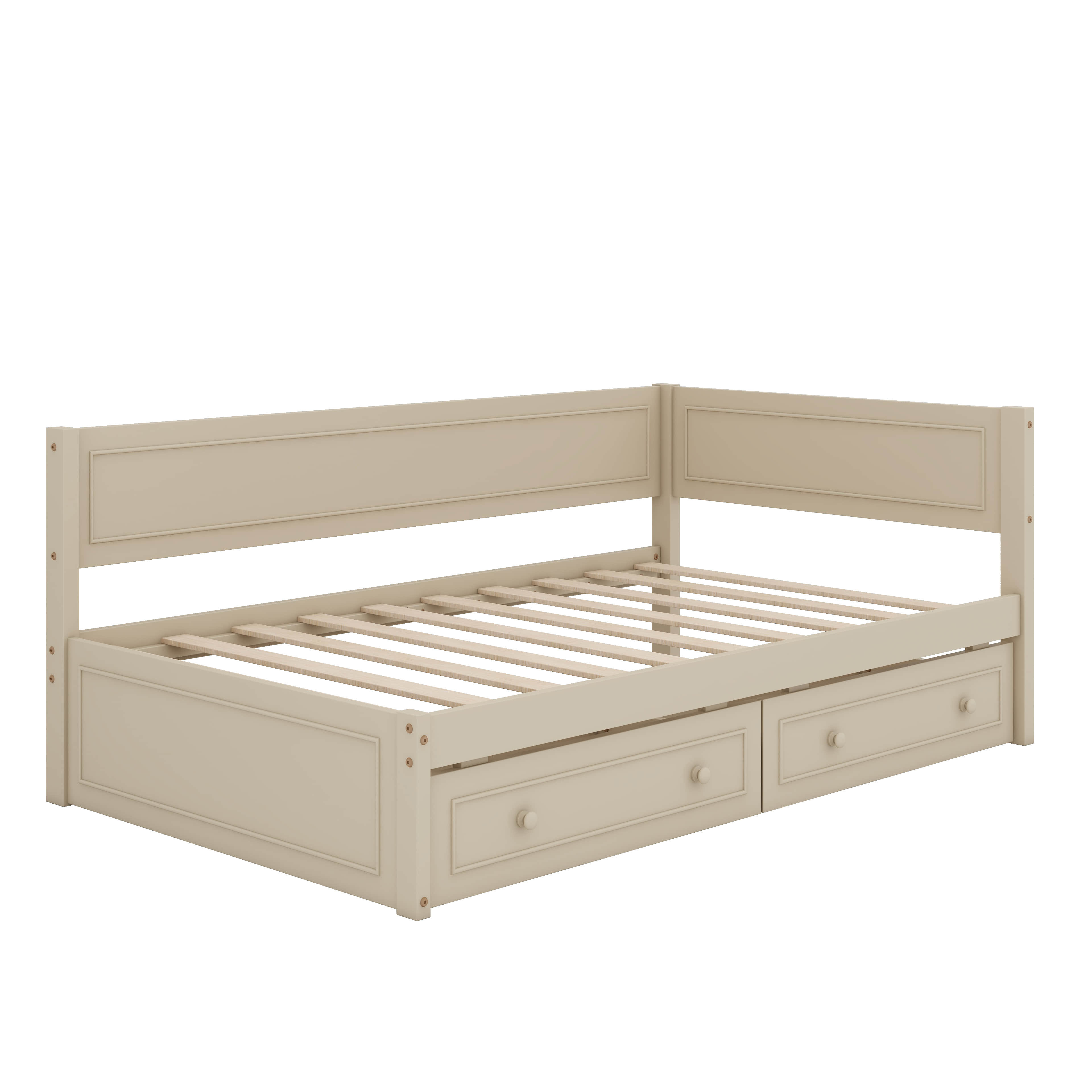 Red Barrel Studio® Wooden Twin-Size Daybed Featuring Two Integrated ...