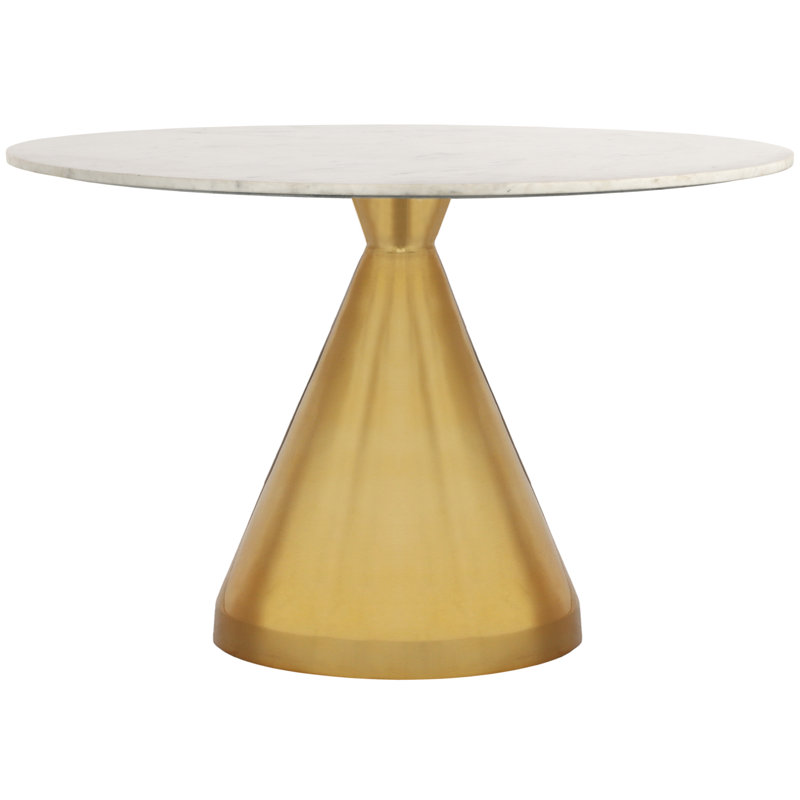 Mercer41 Heiderose White Marble Dining Table & Reviews | Wayfair