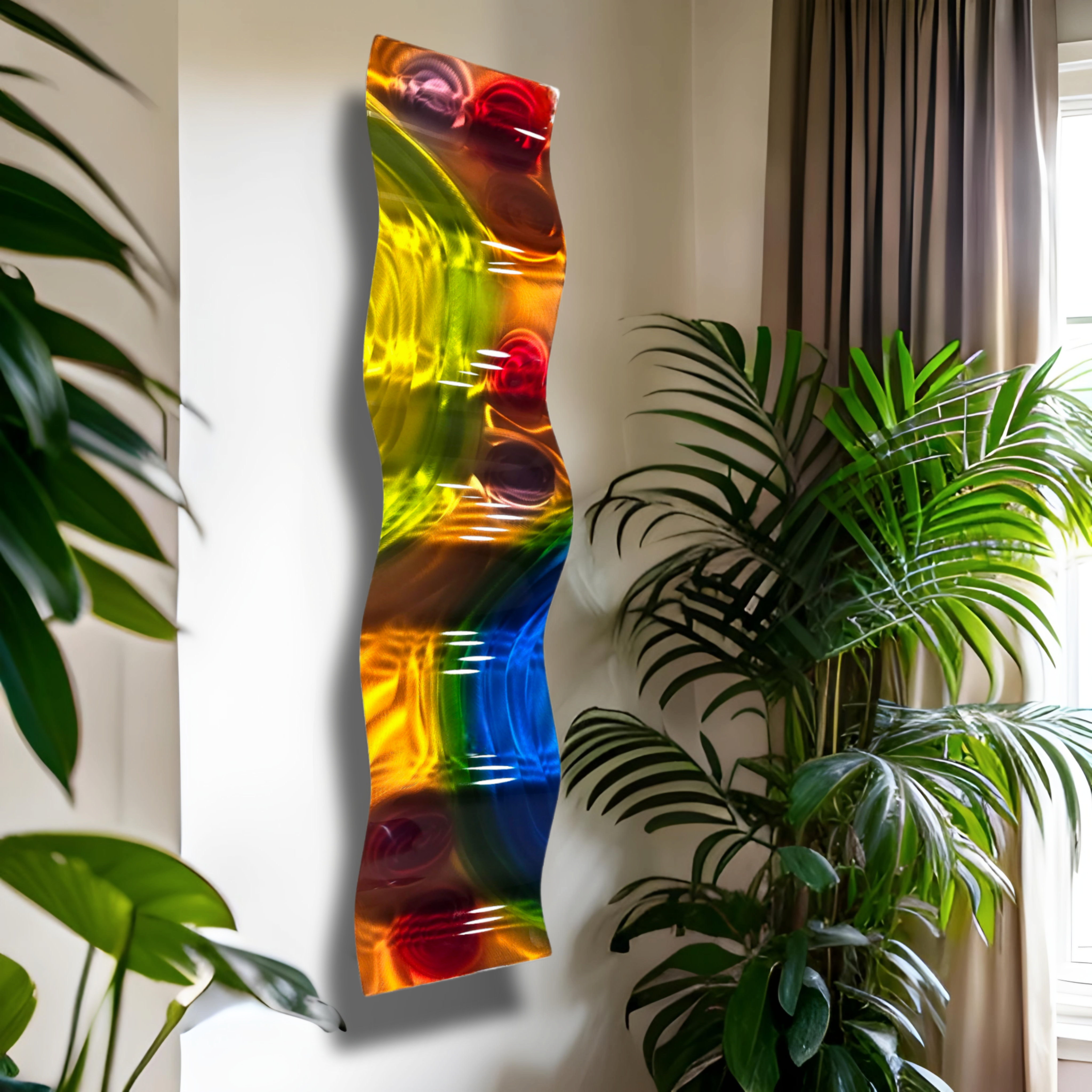 Brayden Studio® Elation Wave Metal Wall Décor - 46" x 10" - Modern ...