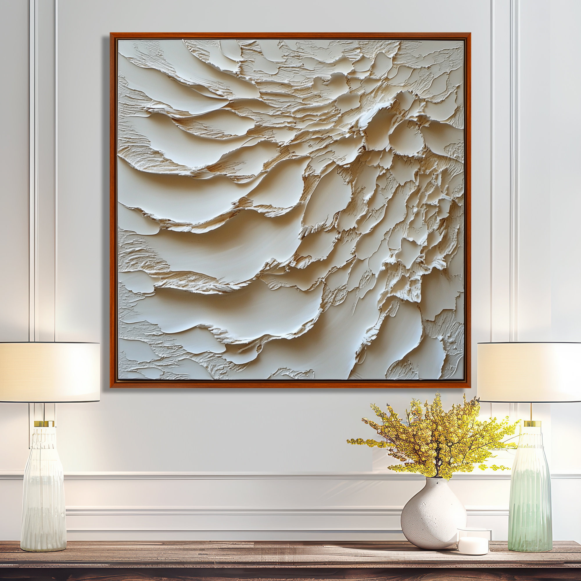 Wrought Studio™ Olyne Ascending Light Of Cream Waves Waters II ...