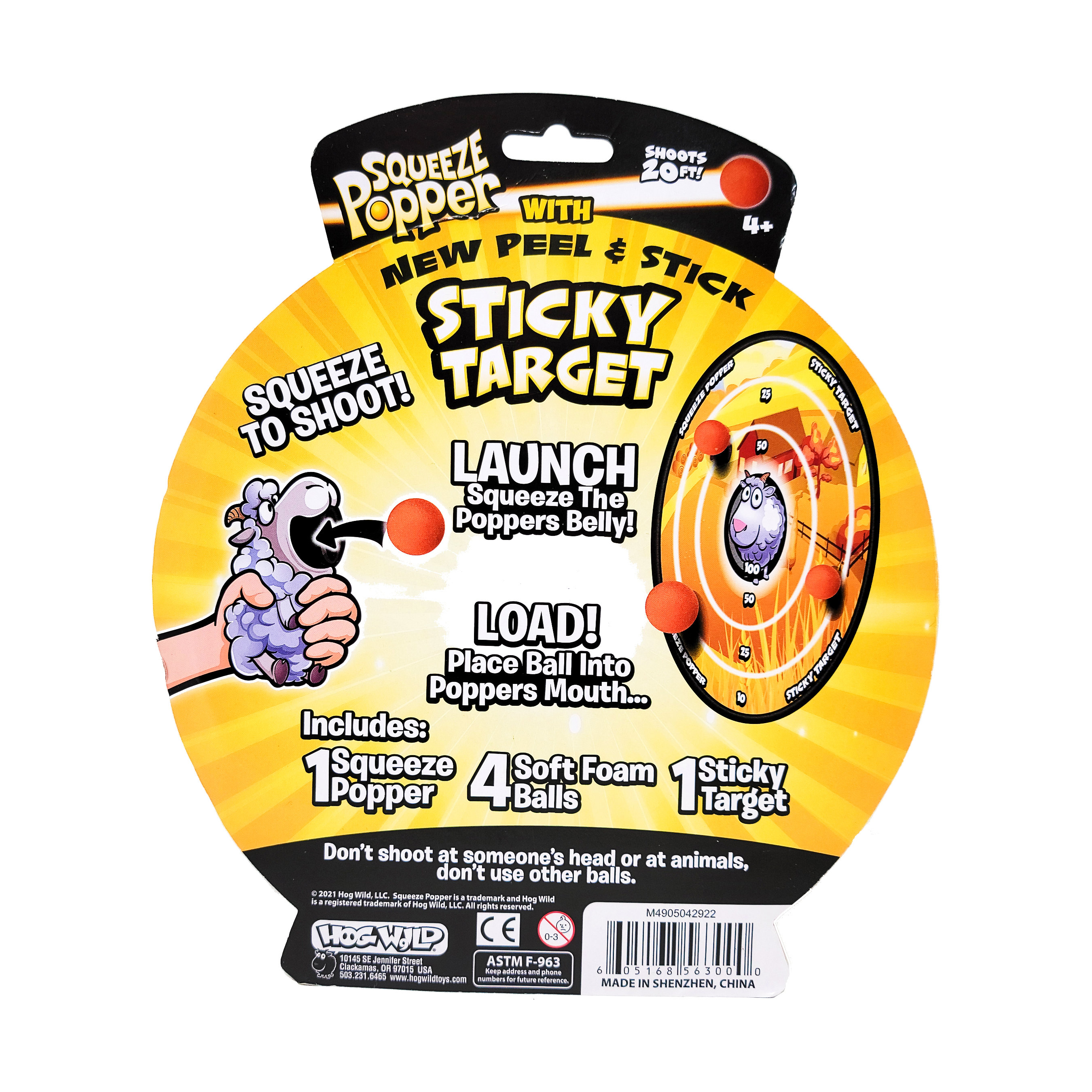 Hog Wild White Unicorn Squeeze Popper with Sticky Target - Wayfair Canada