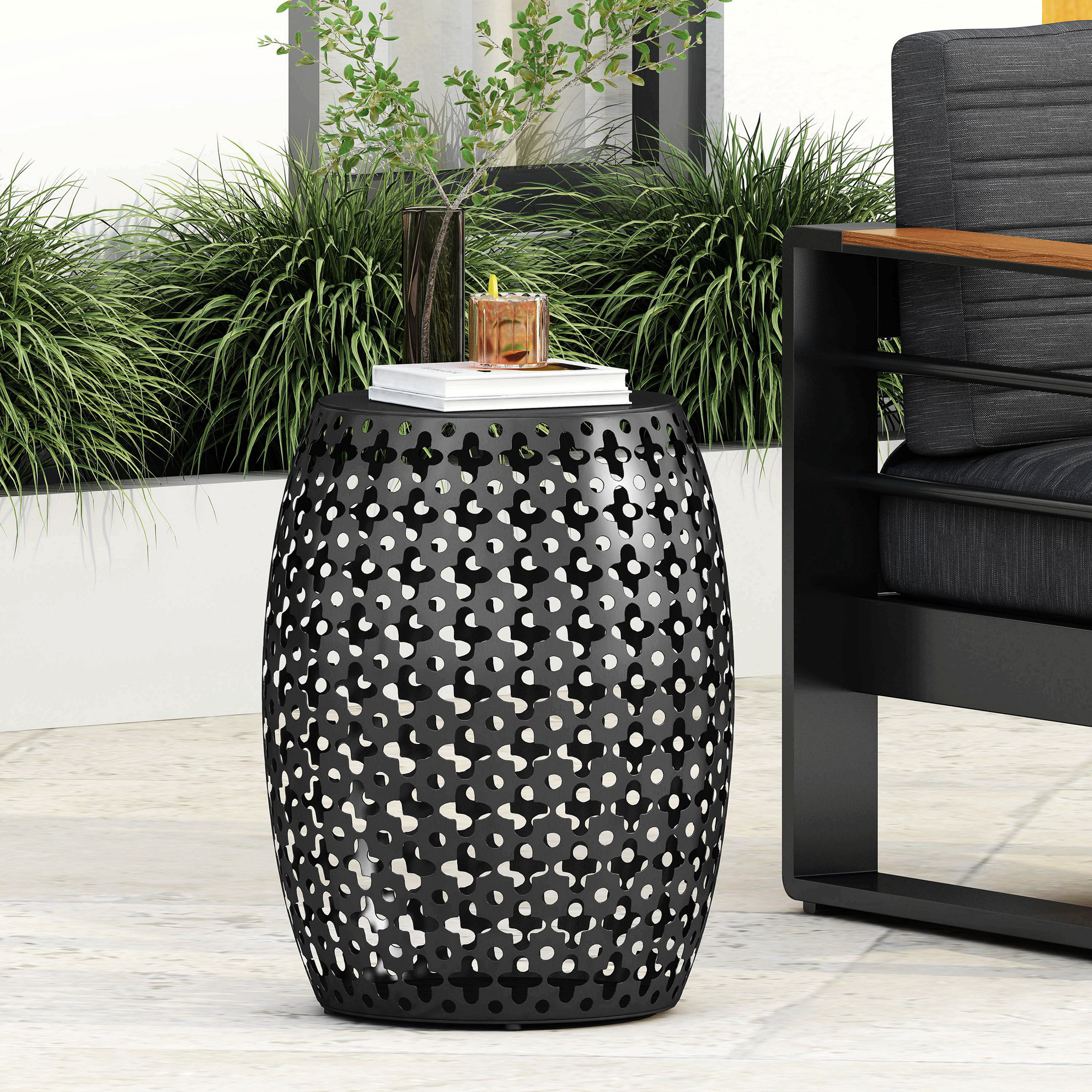 Lark Manor™ Metal End Table -Large | Wayfair