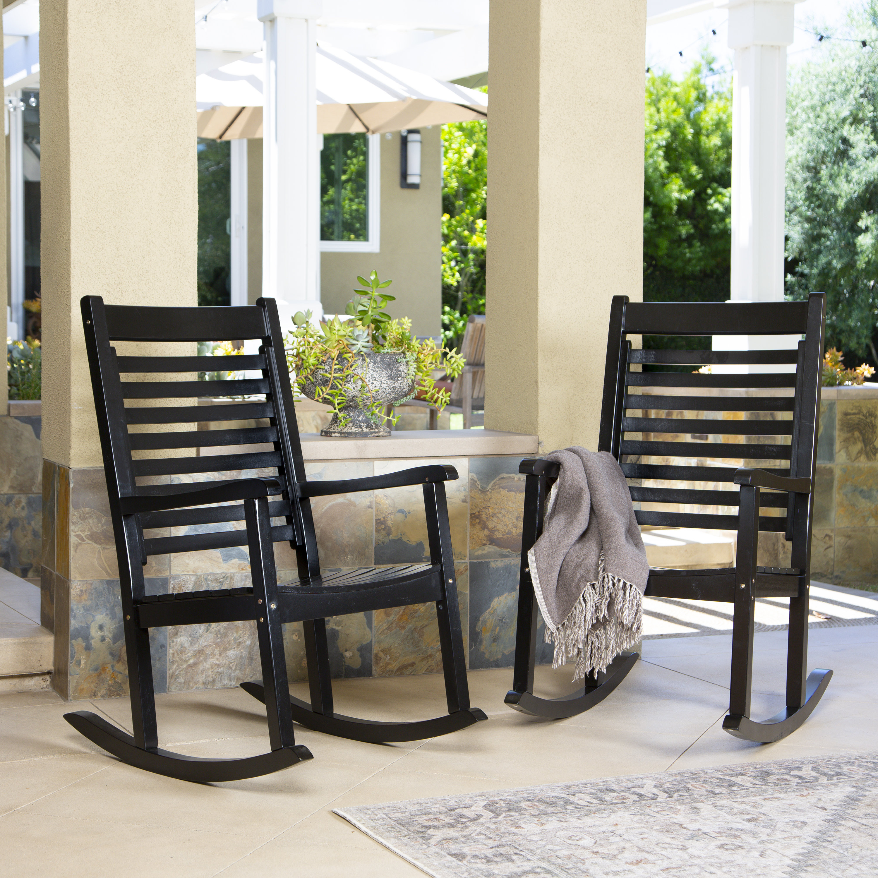 Red Barrel Studio Walidah Modern Outdoor Rocking Chair (Set Of 2 ...