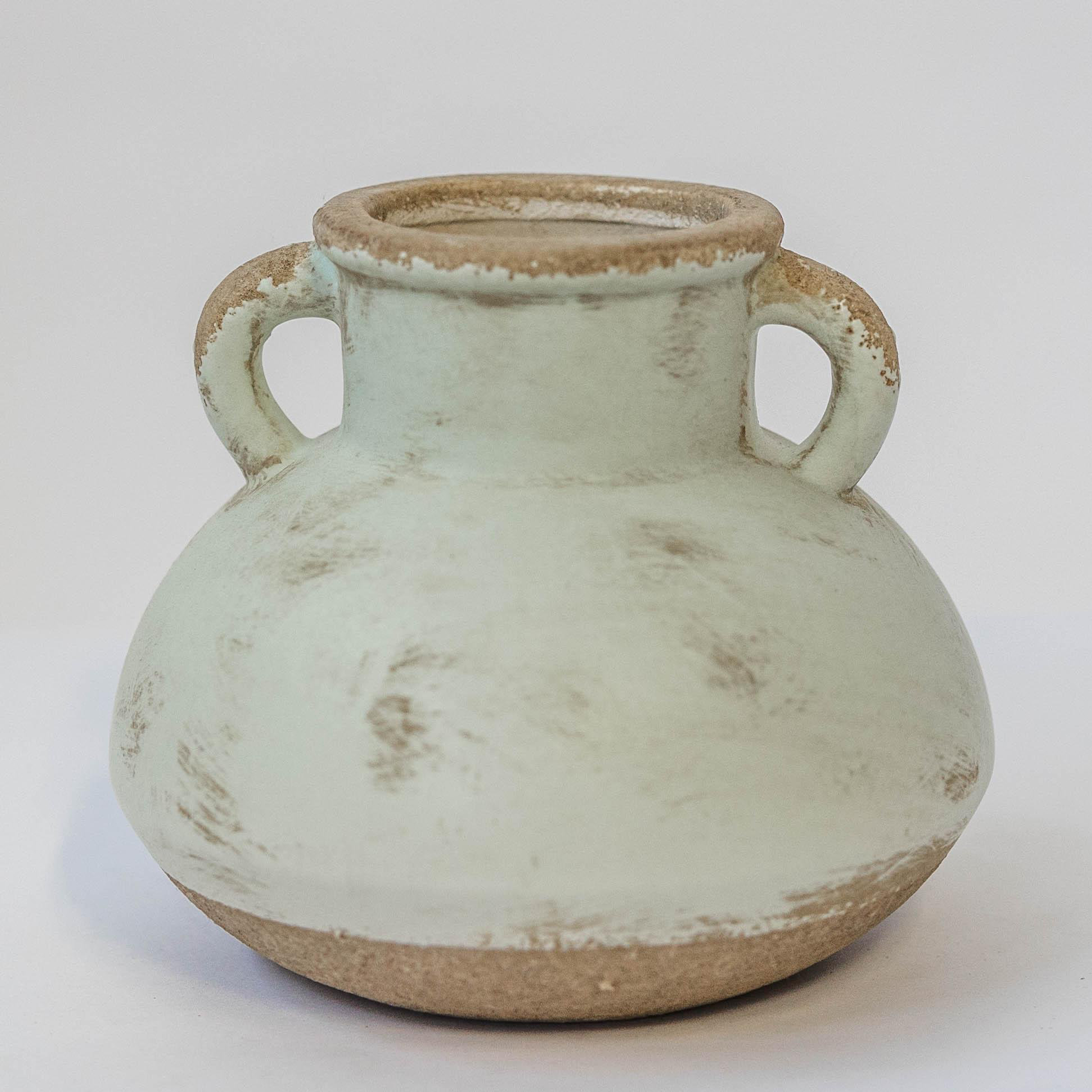 Winston Porter Ceramic Jug Shape With Elephant Ears Handles Vase | Wayfair