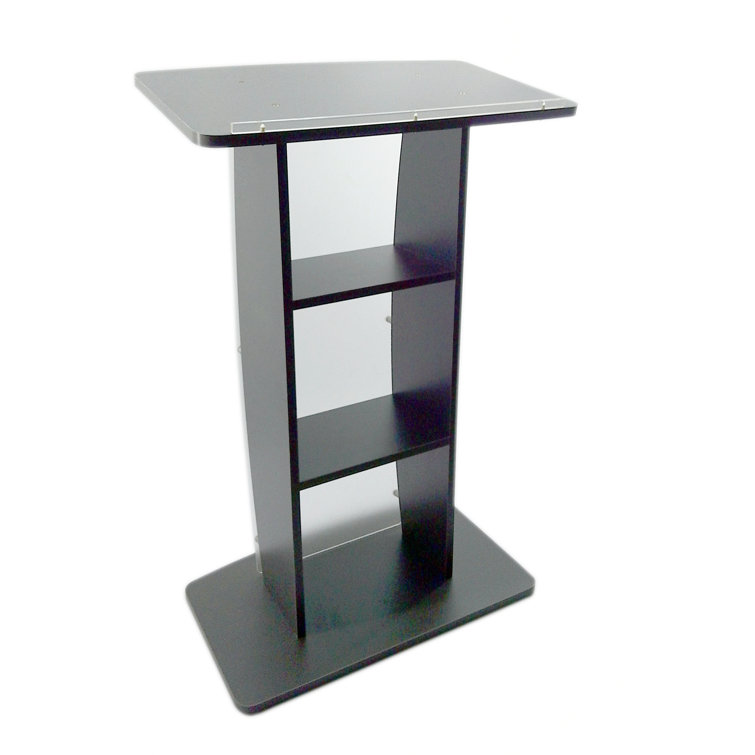 FixtureDisplays 44.3" Tall Podium for Floor, Curved Frosted Front ...