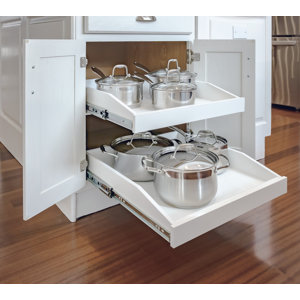 Slide-A-Shelf Made-To-Fit Slide-Out Shelf All White Finish - Full ...