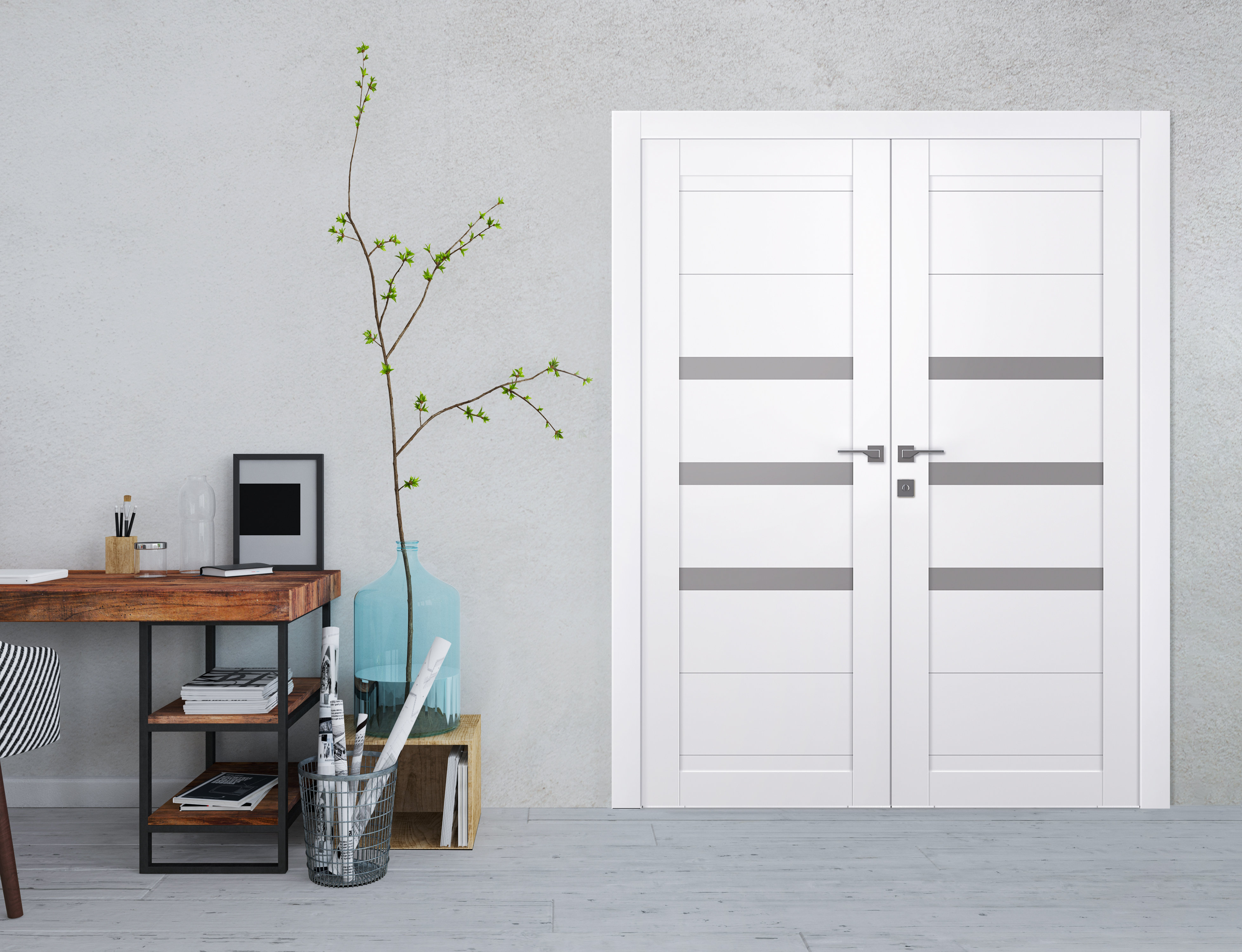 Belldinni Dora Solid + Manufactured Wood Paneled Prefinished Standard ...