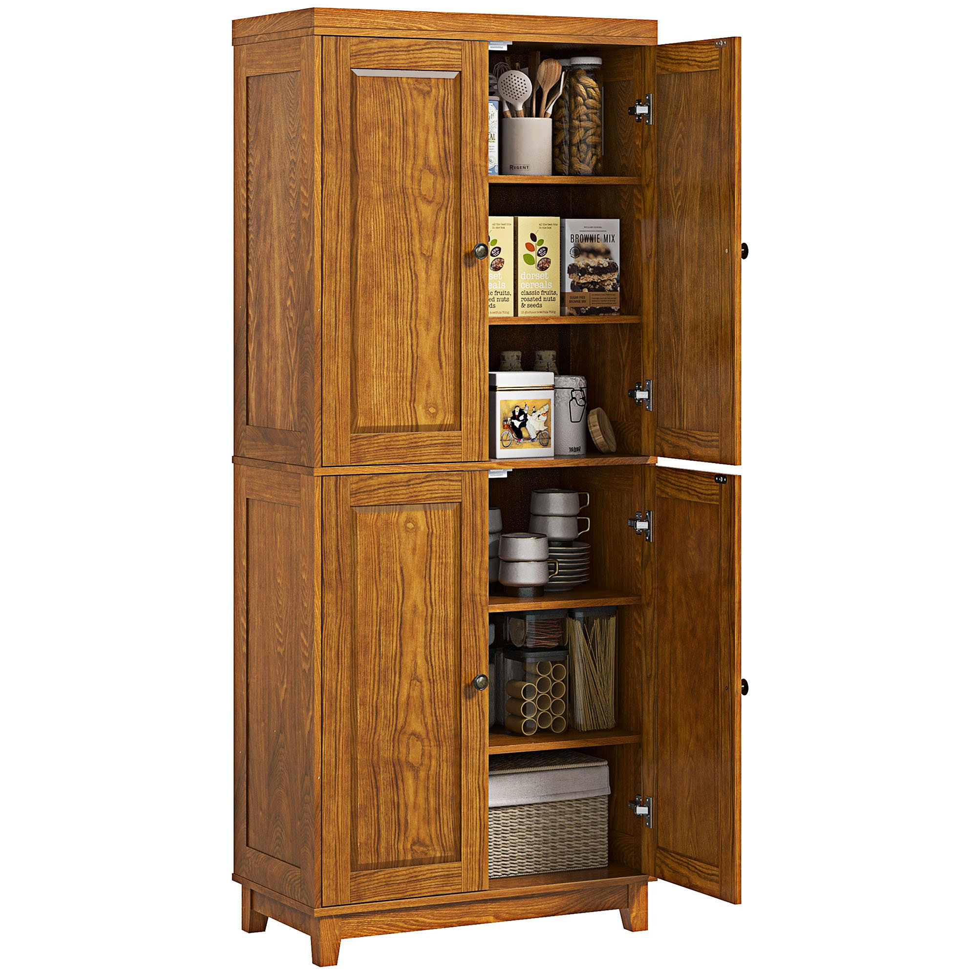 Lark Manor™ Freestanding Tall Kitchen Pantry Storage Cabinet | Wayfair