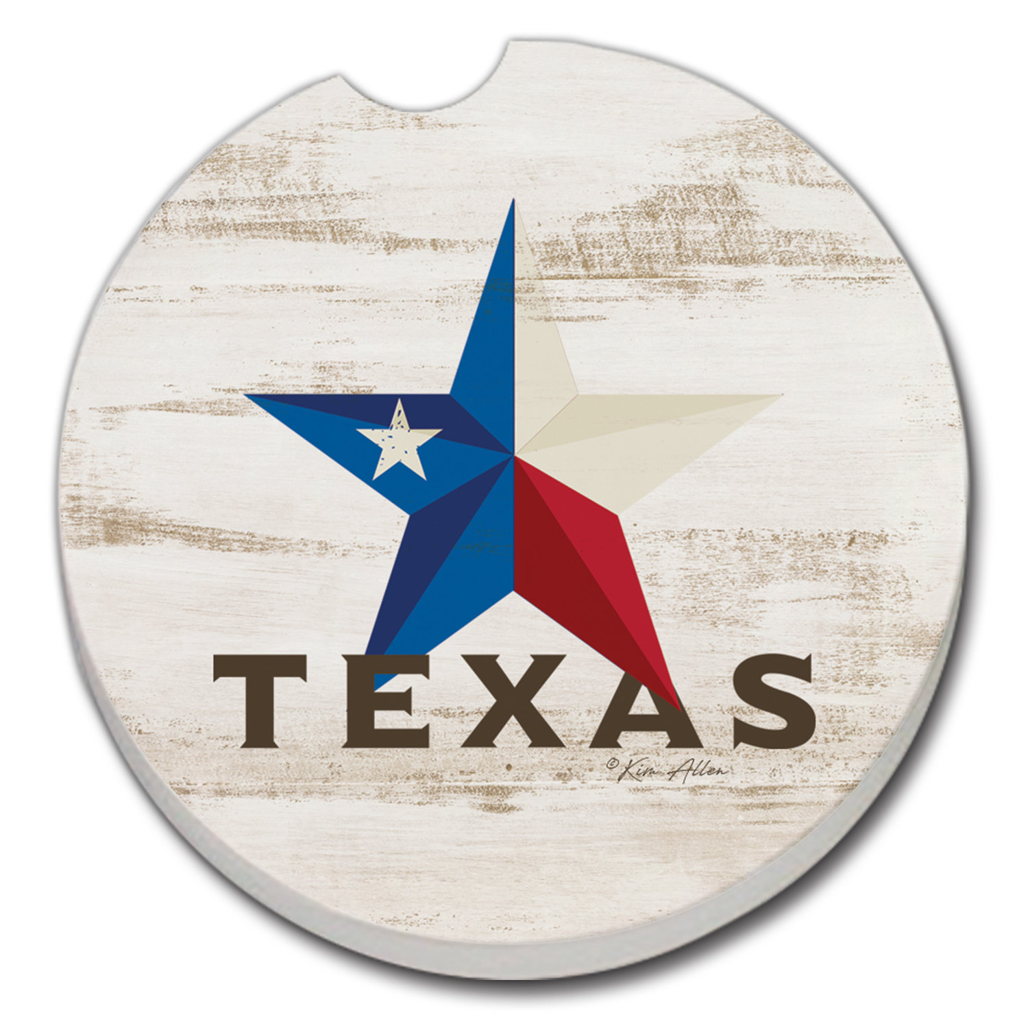East Urban Home Texas Star Absorbent Stone Car Coaster 1 Pack | Wayfair