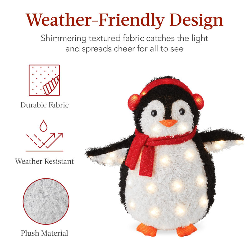 The Holiday Aisle® 2-Piece Lighted Penguin Family Outdoor Christmas ...