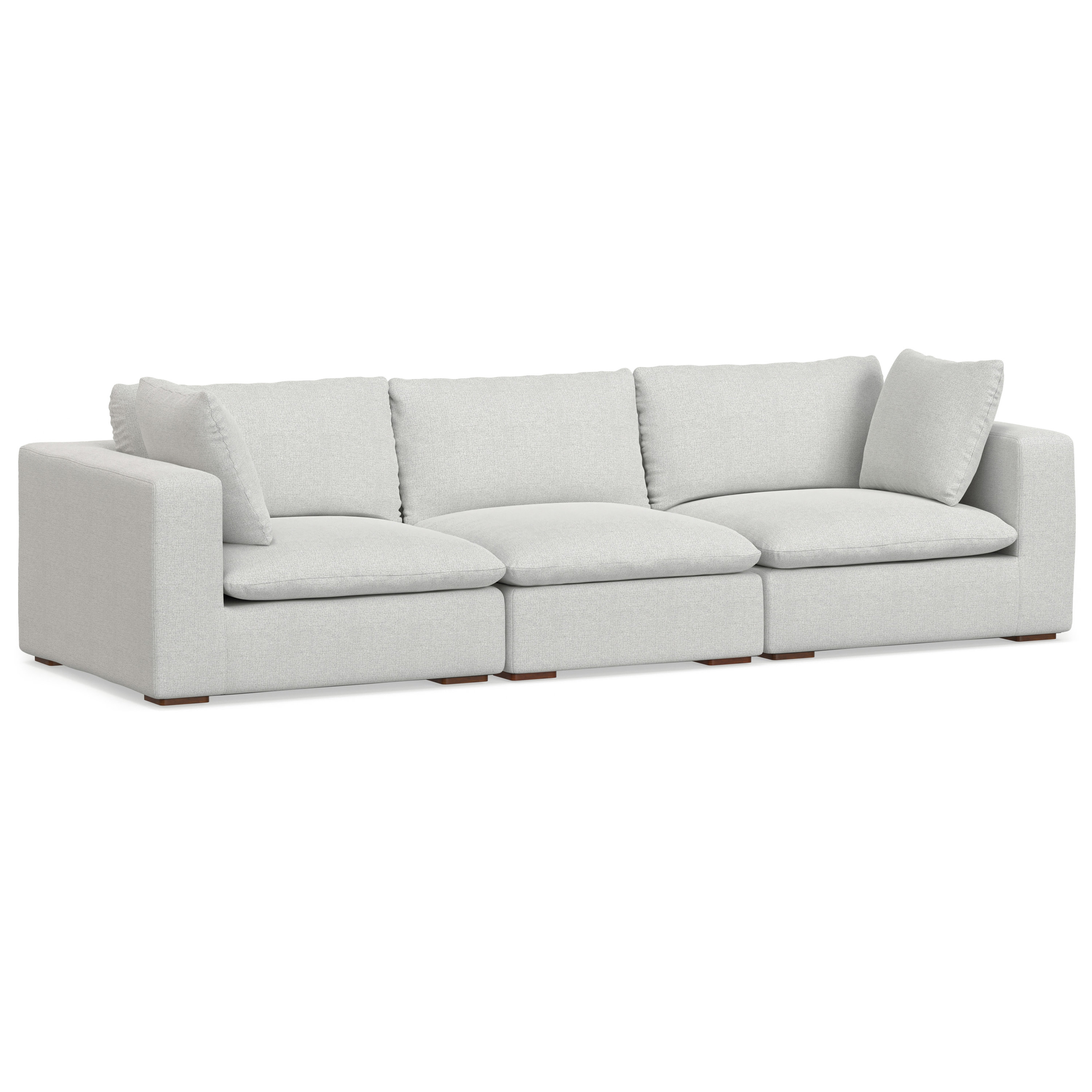 AllModern Maud Cloud Grey 3-Seater Modular Sofa, Stain-Repellent ...