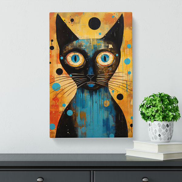 Marlow Home Co. Siamese Cat Expressionism No.3 - Wrapped Canvas Art ...