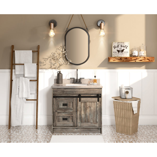 Gracie Oaks MagickWoods Mungin 36" Single Bathroom Vanity Set | Wayfair