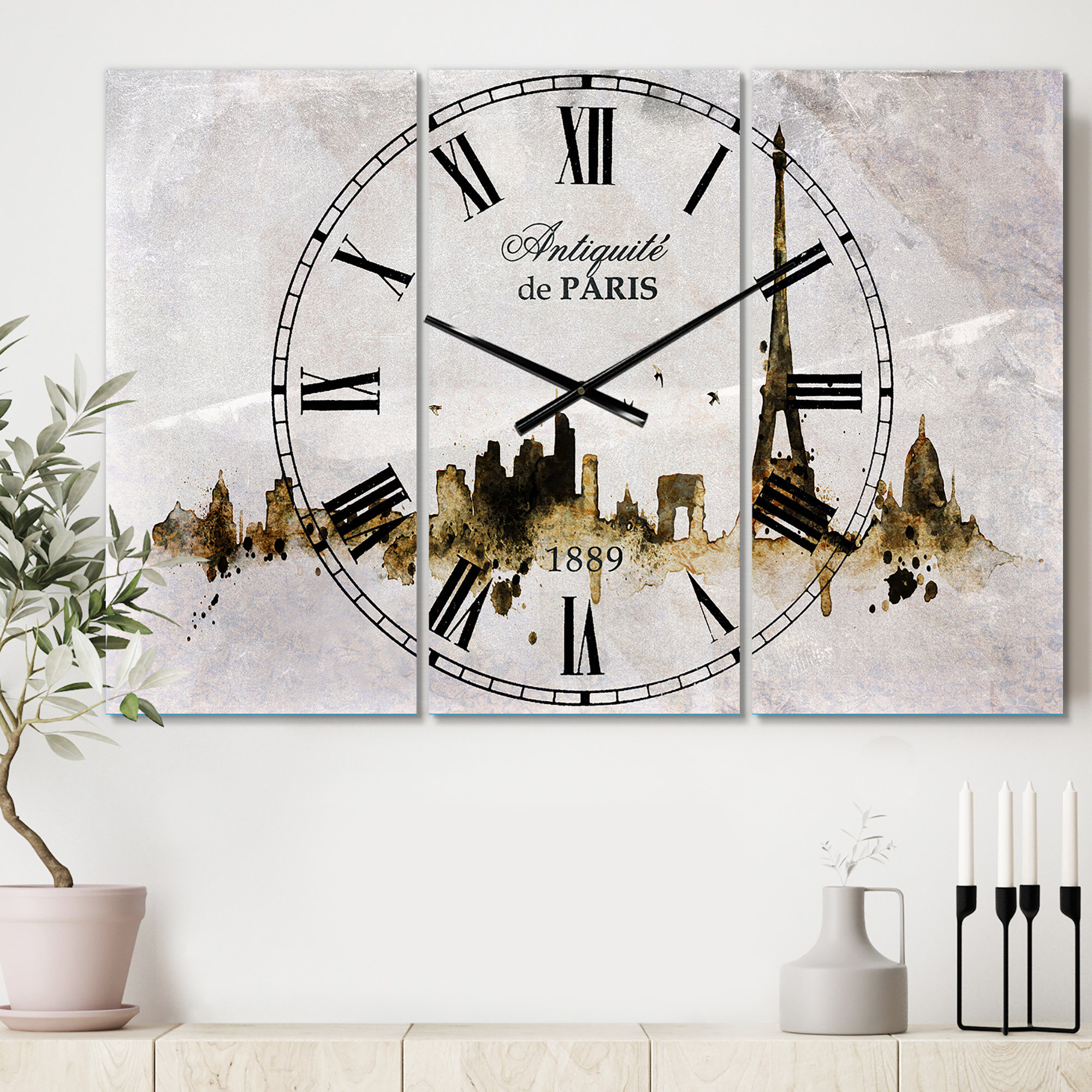 The Twillery Co.® Swigart Oversized Farmhouse Wall Clock | Wayfair
