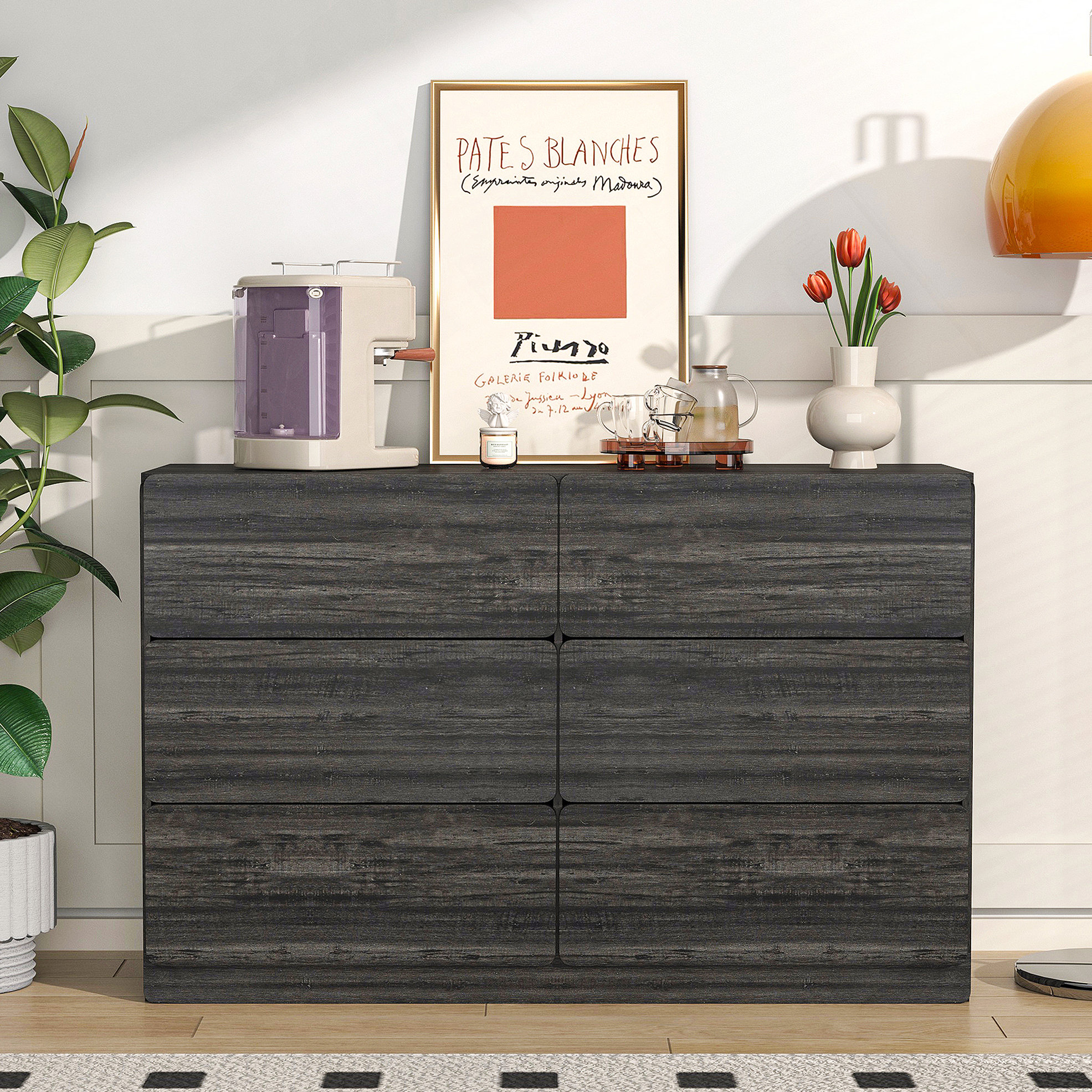 Ebern Designs Versatile Multi-Functional Drawer Dresser Cabinet with ...