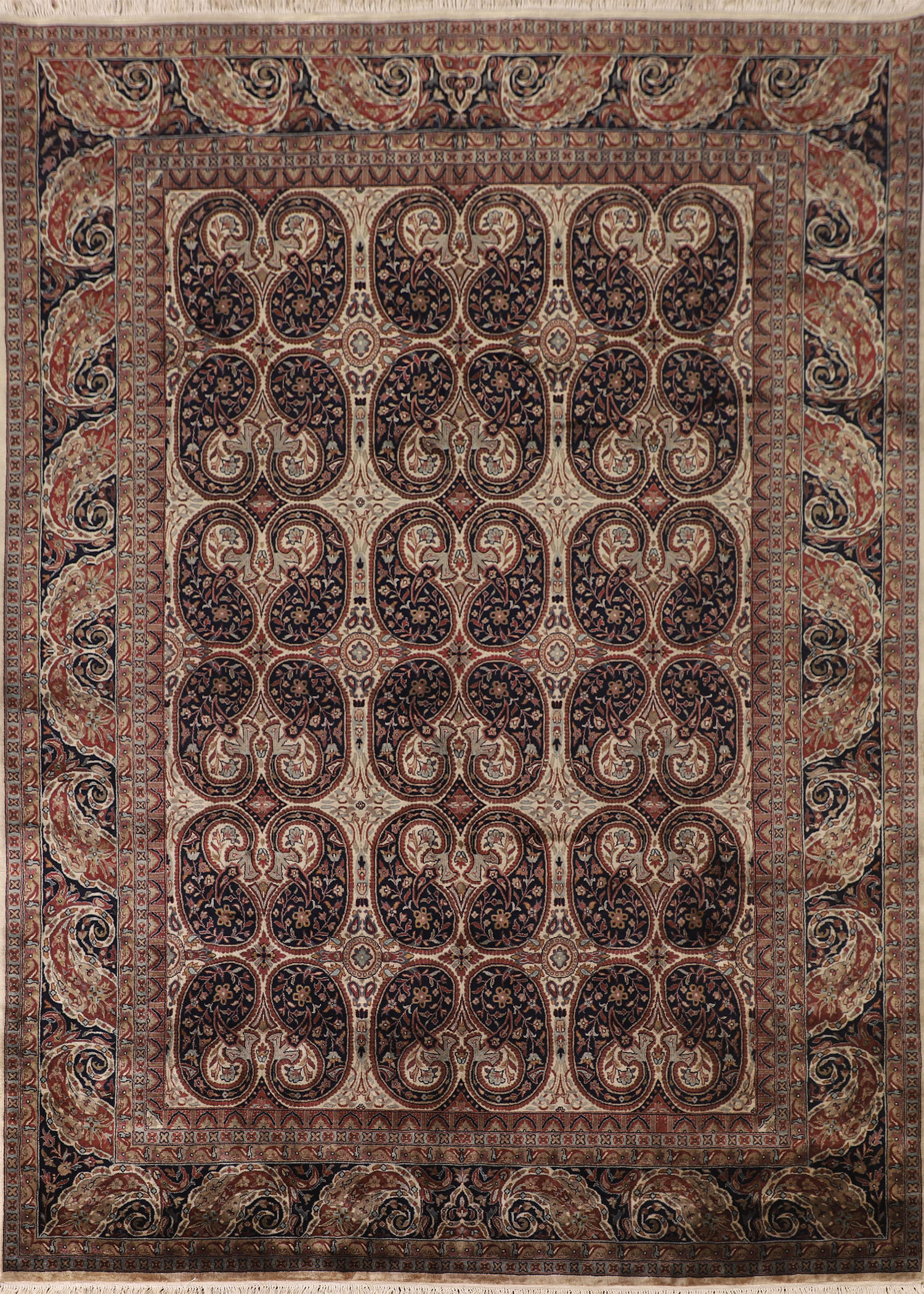 Rugsource Navy Blue Agra Indian Area Rug 8x10 | Wayfair
